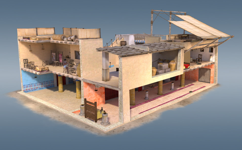 Αρχαία αιγυπτιακή οικία - Μοντέλο 3D - GR Mozaik ψηφιακή εκπαίδευση και μάθηση