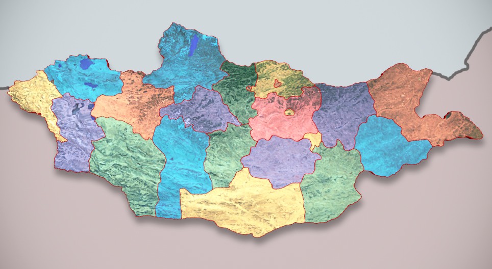 Administrative divisions of Mongolia - Μοντέλο 3D - GR Mozaik ψηφιακή εκπαίδευση και μάθηση
